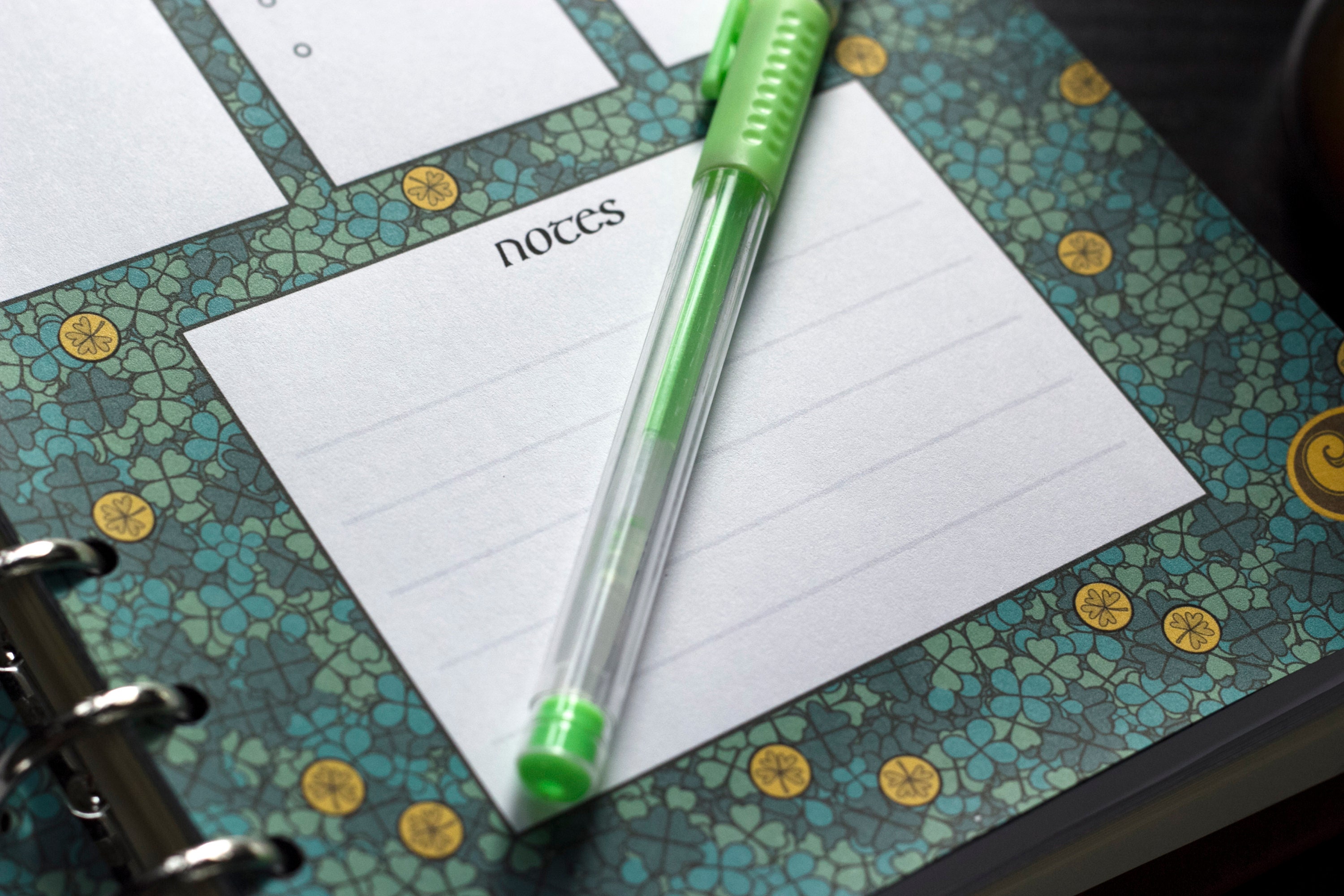 Lucky Shamrocks Printable Bullet Journal Pages - Download - Etsy