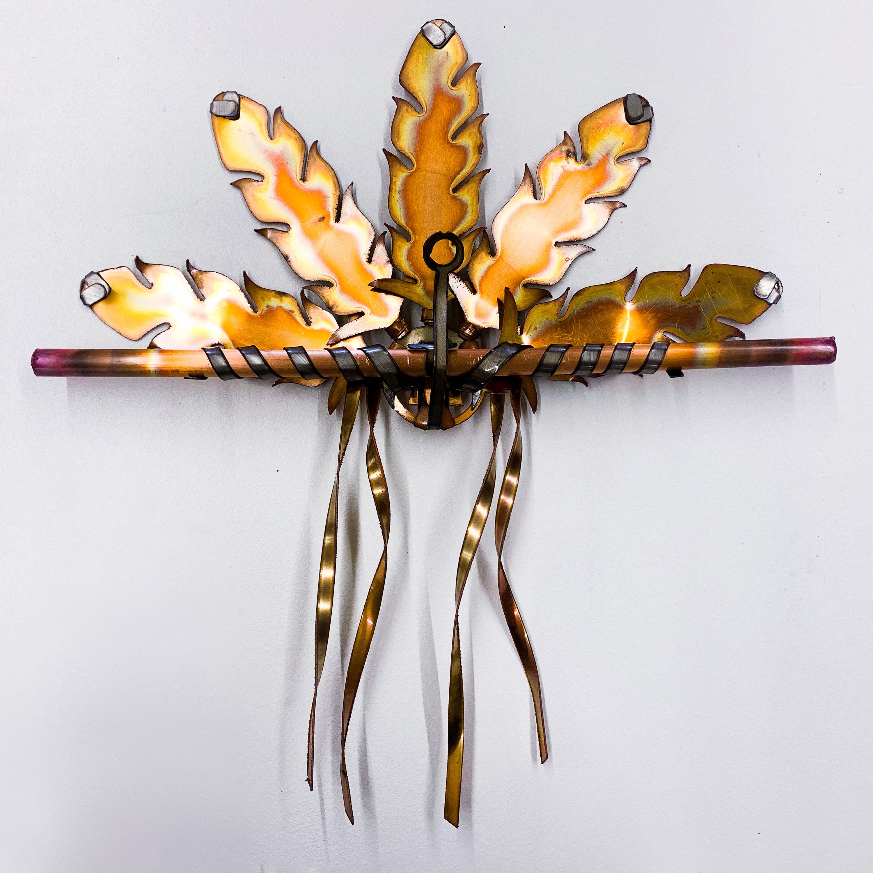 Native Dance Fan Torch Cut Copper on Steel Wall Hangings. - Etsy