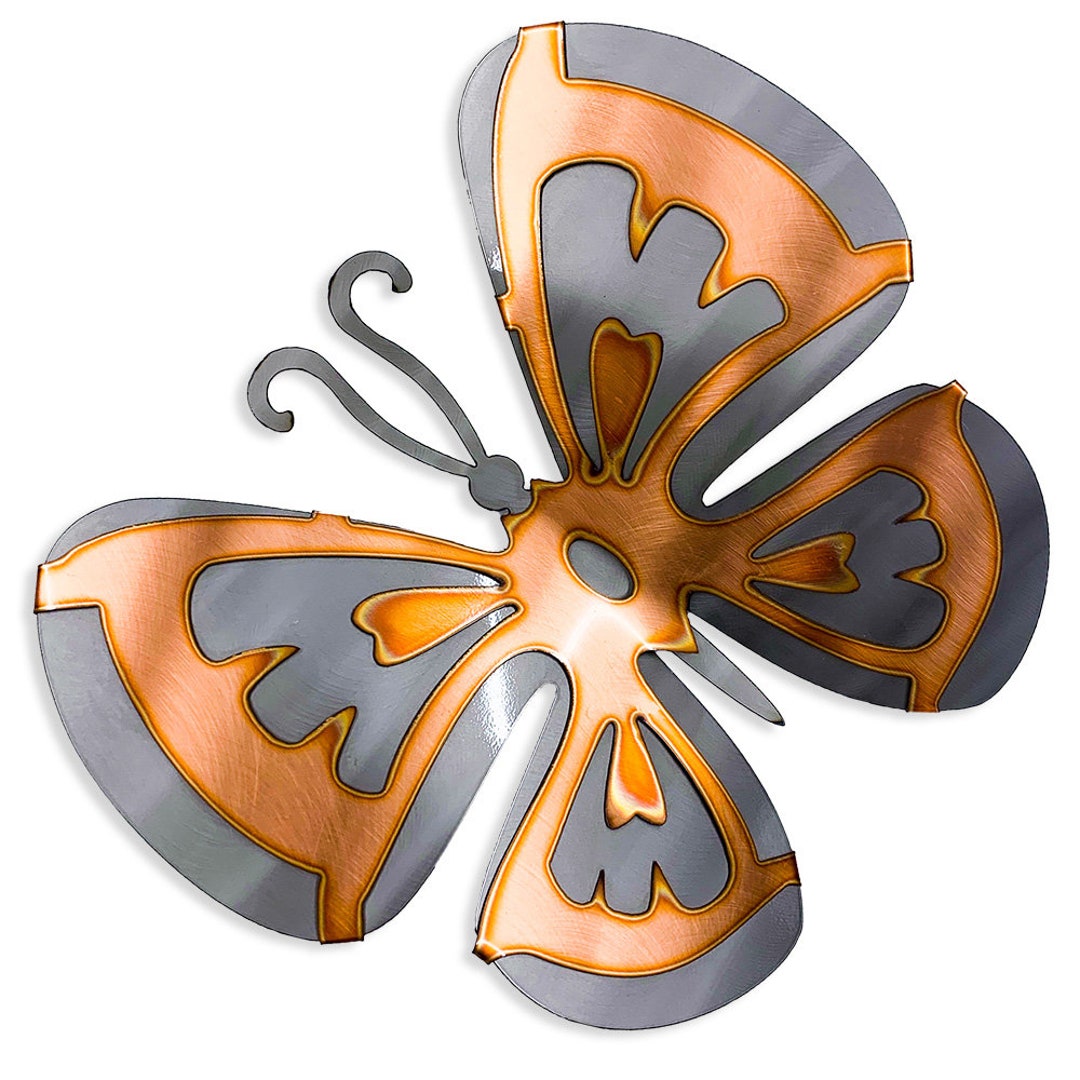 Skipper Butterfly - Torch Cut Copper on Steel Wall Hanging. - Etsy