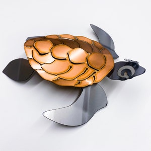 Sea Turtle - Torch Cut Copper on Steel Wall Hanging. - Etsy