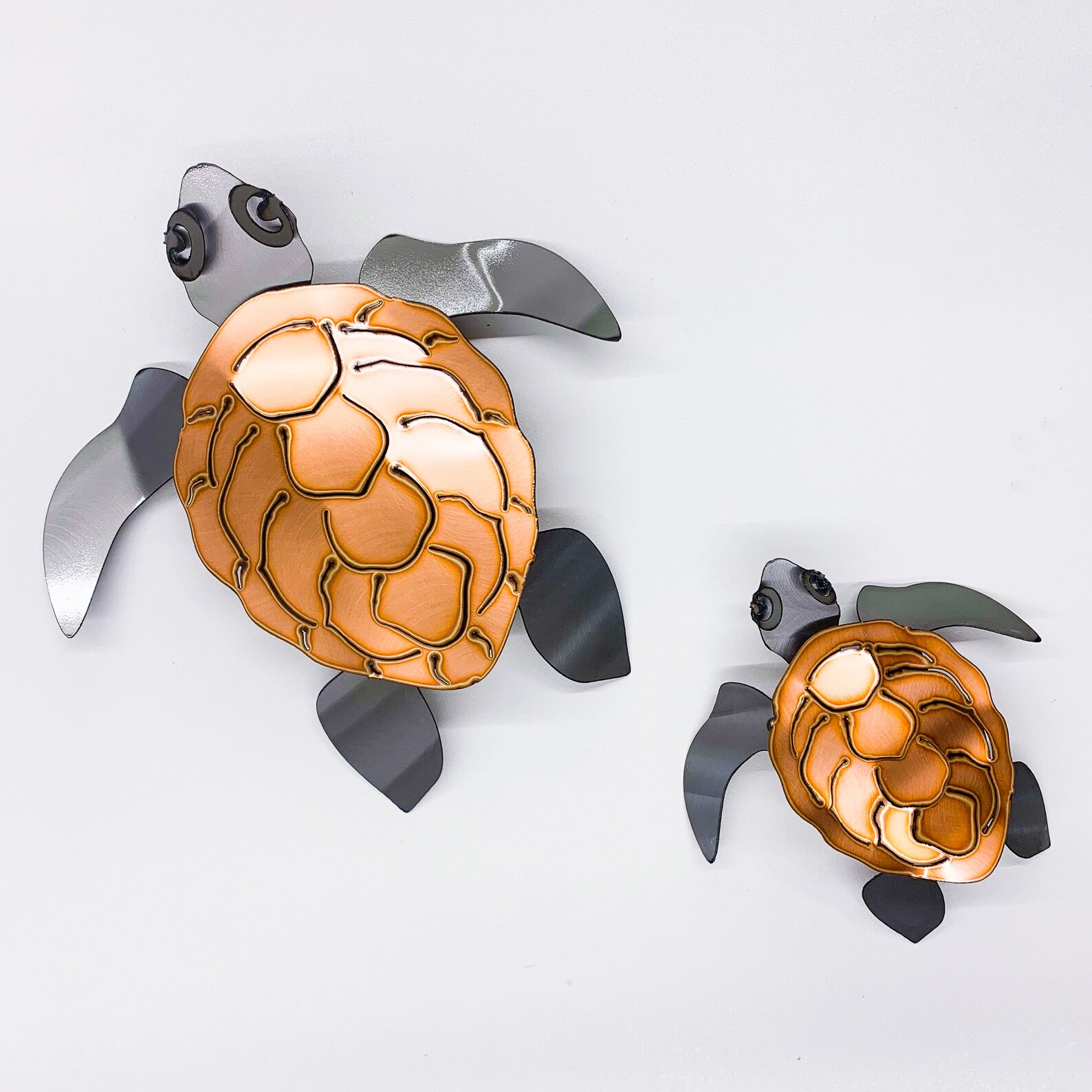 Sea Turtle Torch Cut Copper on Steel Wall Hanging. - Etsy