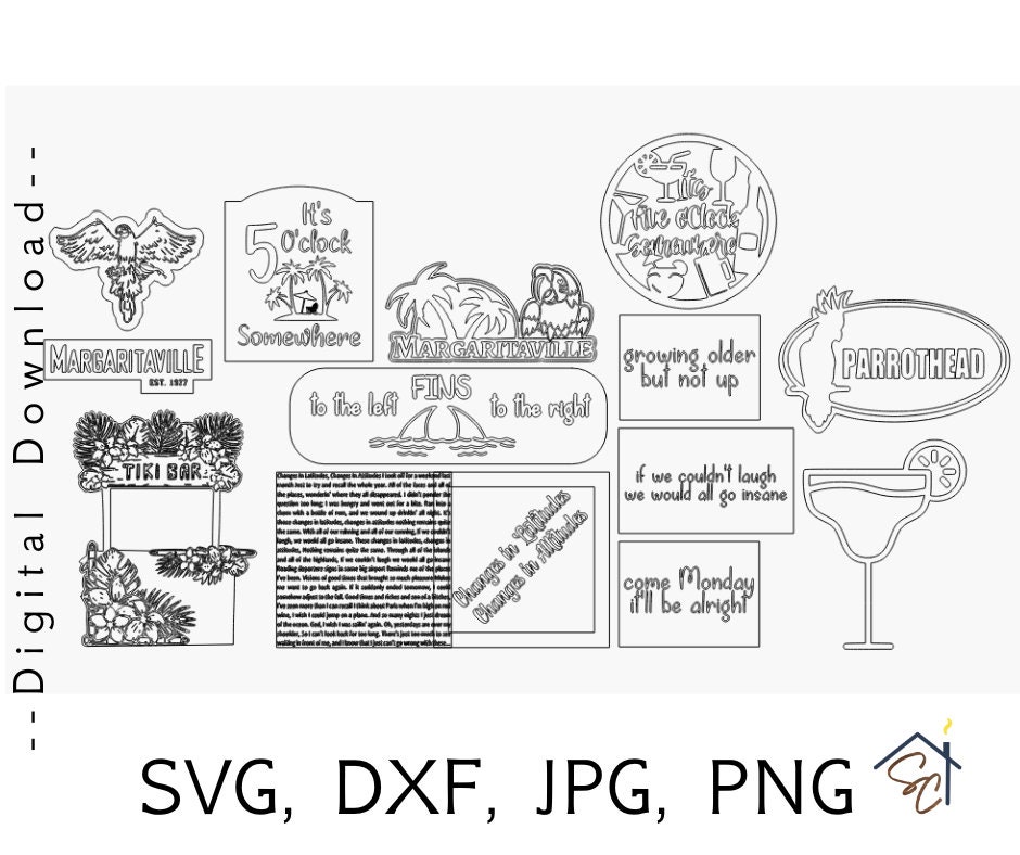 Jimmy Buffet, Margaritaville, Changes in Latitude, Svg, Diy, Svg Files ...