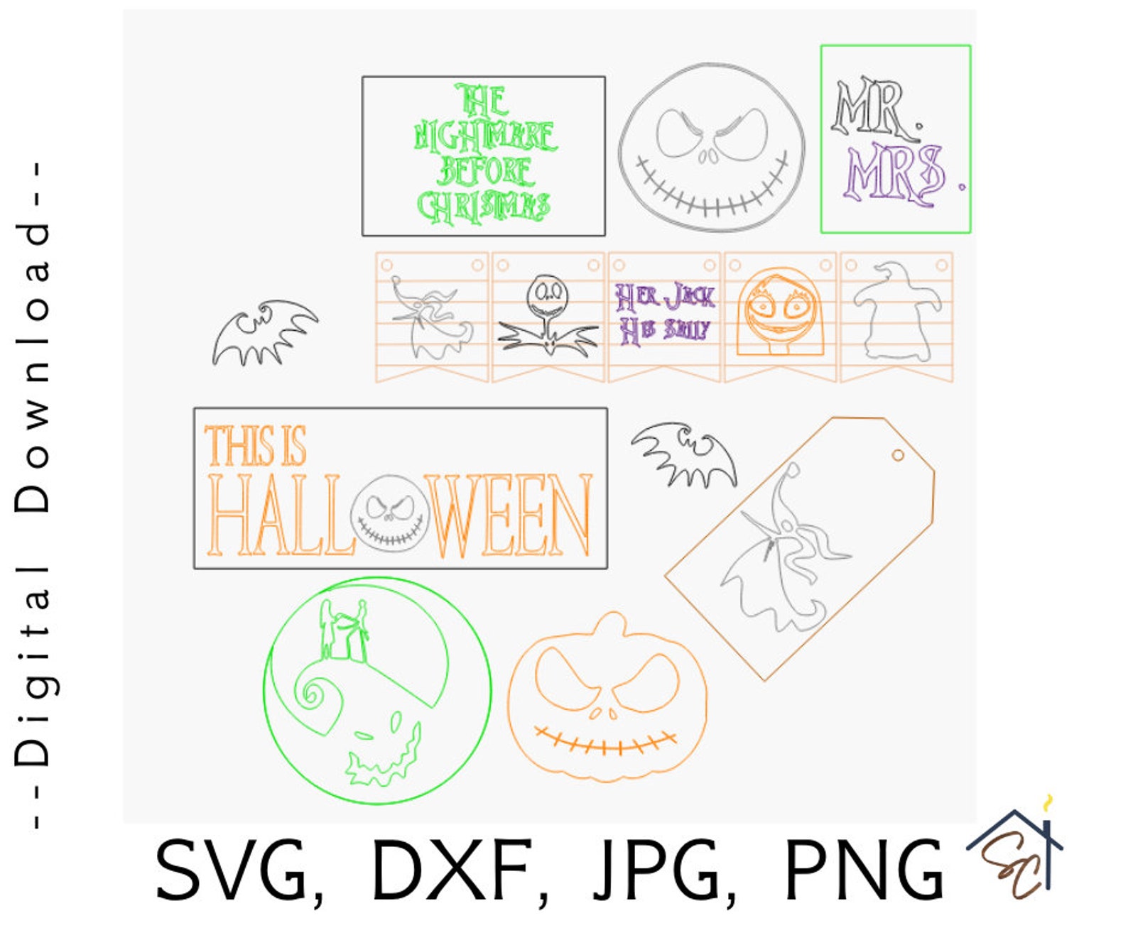 Nightmare Before Christmas, NBC, Svg, Diy, Svg Files, Cricut Svg ...