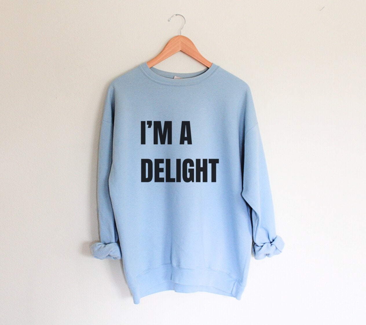 Funny Sweatshirt, I'm a Delight, I Am a Delight, Sarcastic Sweatshirt ...