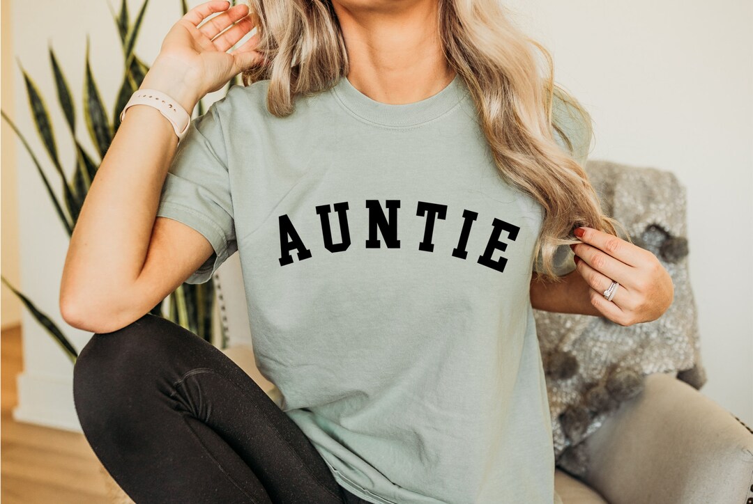 Comfort Color Auntie Shirt, Aunt Tshirt, Pregnancy Announcement, Gift ...