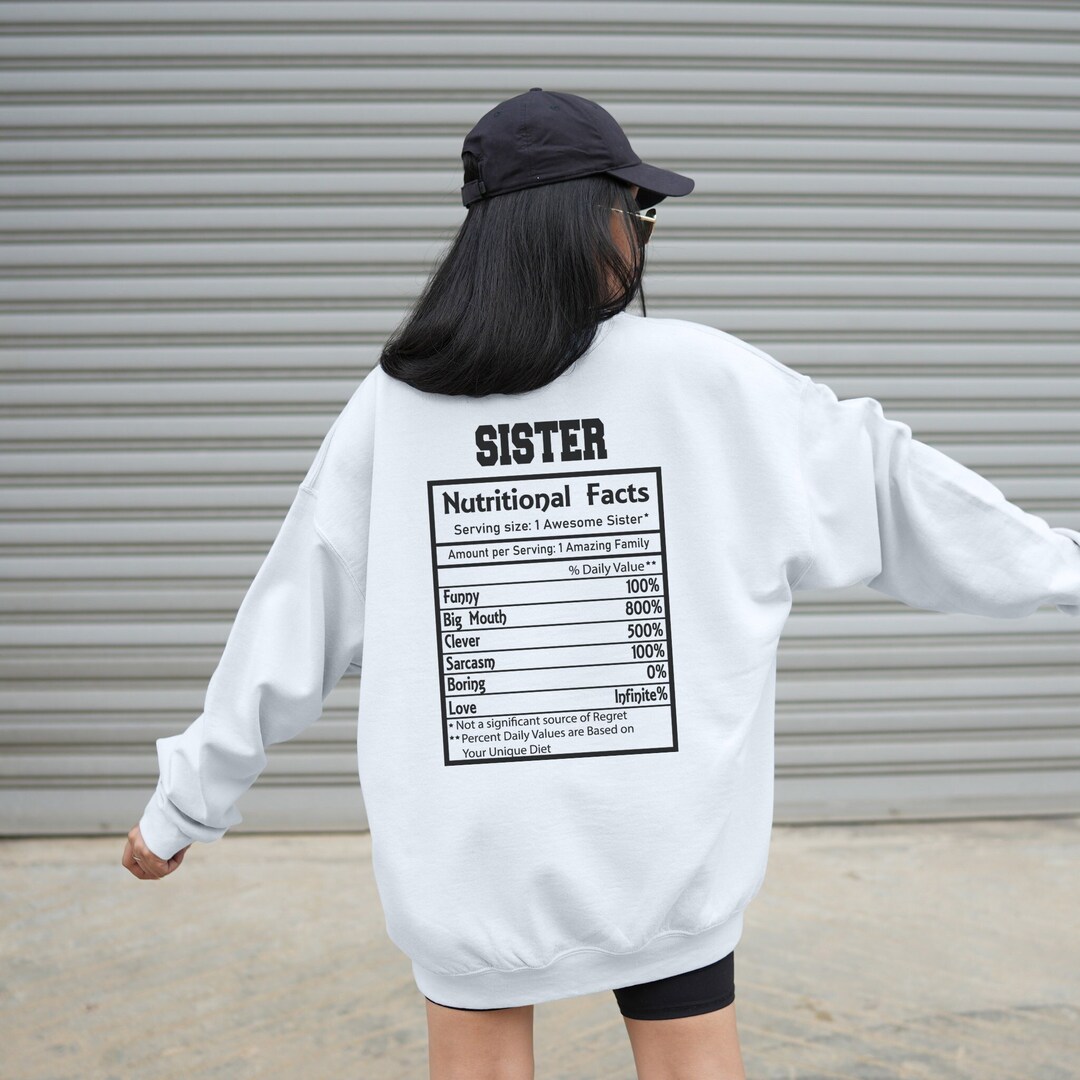 Sister Birthday Gift Sweatshirt, Funny Sister Life Hoodie, Custom Cool ...