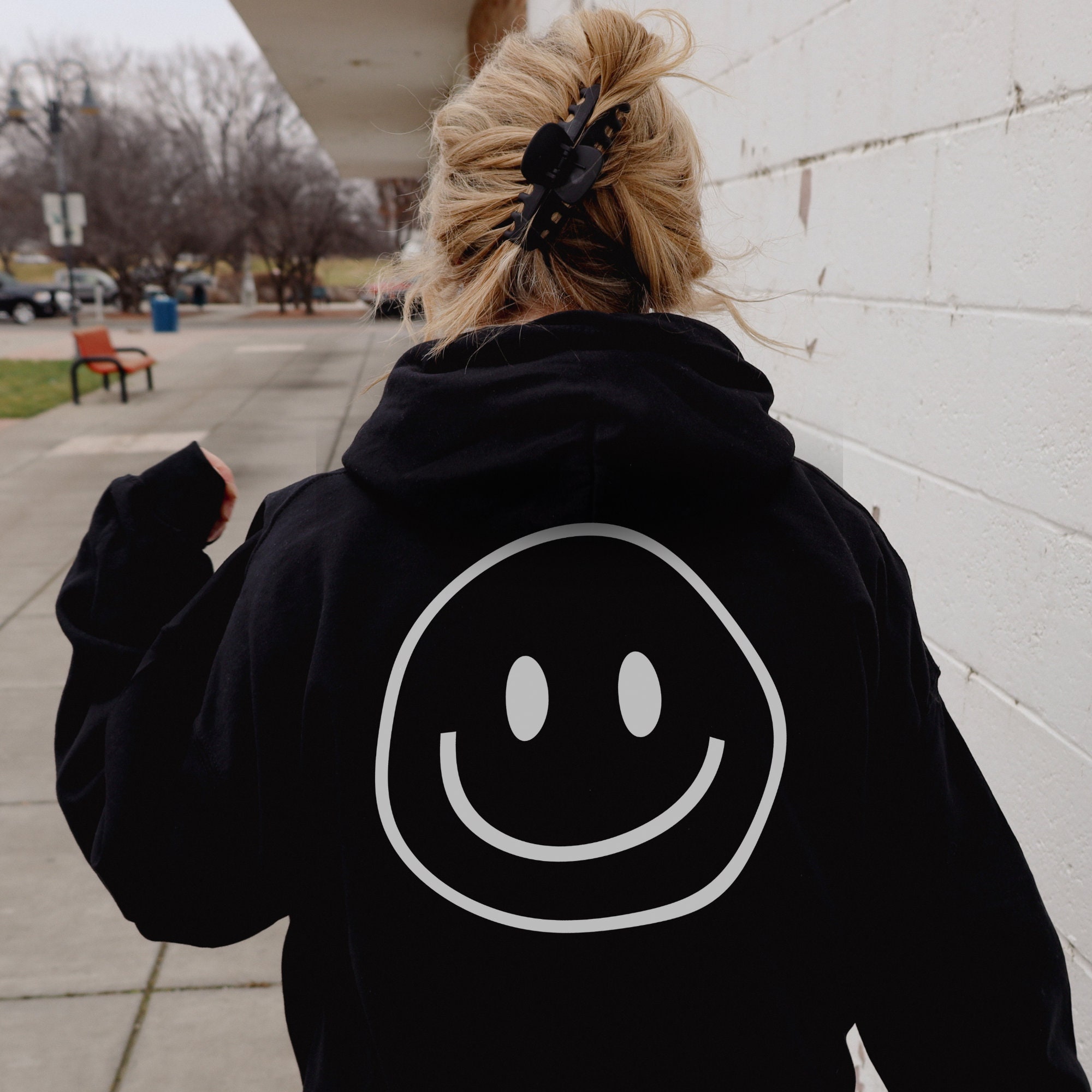 Smiley Face Sweatshirt, Gift, Preppy Sweatshirt, VSCO Sweatshirt, Y2K ...