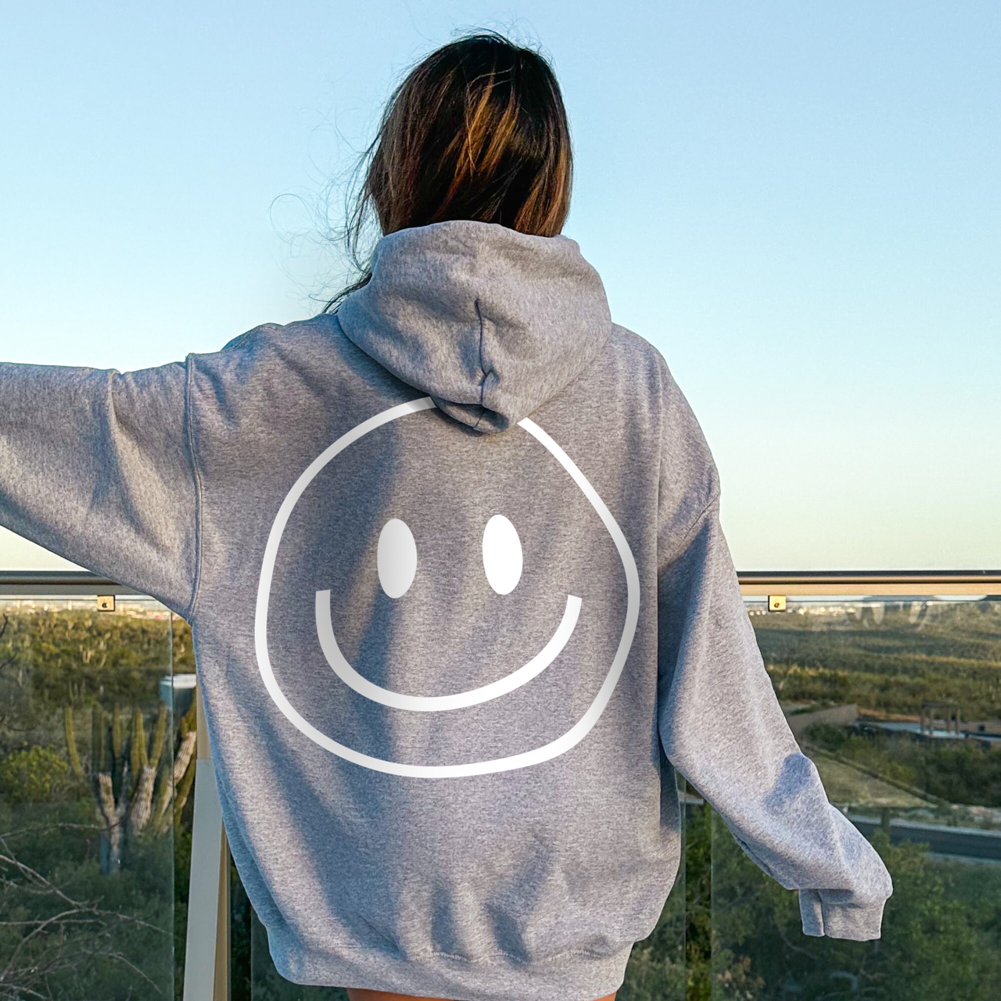 Smiley Face Sweatshirt, Gift, Preppy Sweatshirt, VSCO Sweatshirt, Y2K ...