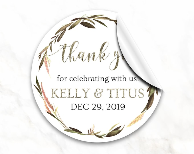 Wedding Favor Stickers Custom Personalized Wedding Favor Labels Custom ...