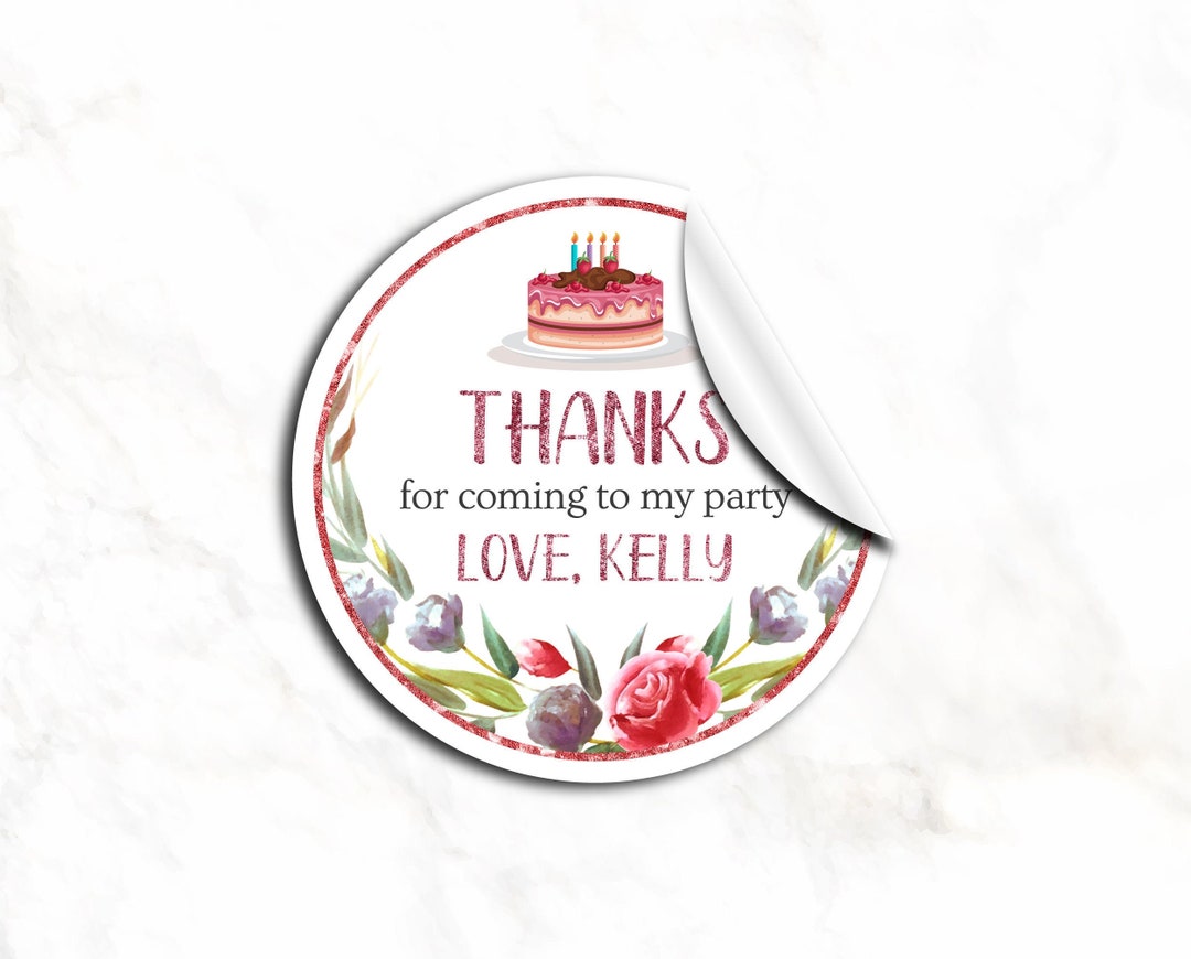 Personalized Birthday Stickers, Welcome Label, Party Labels, Birthday ...