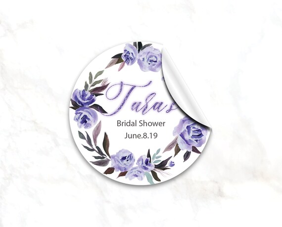 Bridal shower favor sticker Shower stickers Favor stickers | Etsy