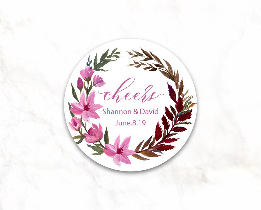 Wedding Stickers Watercolor Flower Botanical Stickers Favor - Etsy