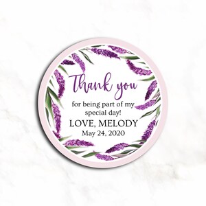 Purple Lavender Stickers, Labels Wedding Favor, Favor Stickers ...