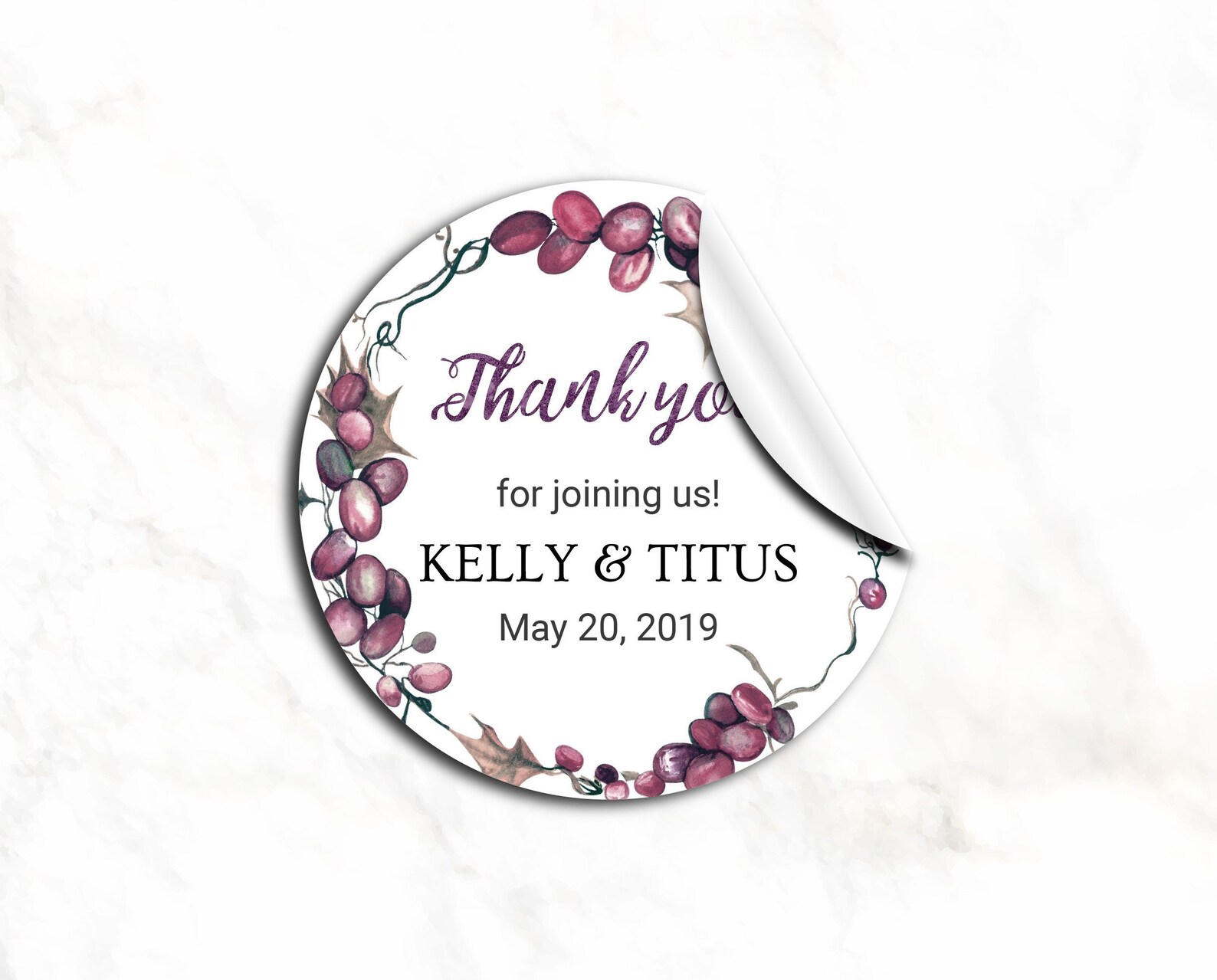 Personalized Thank You Stickers for Wedding Favors Favor - Etsy