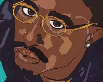 Tupac Cartoon Wall Art - Etsy
