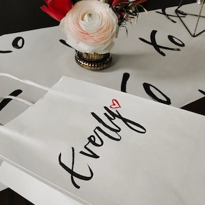 Custom Table Runner, Kraft Paper Table Runner, Xoxo Table Runner, Kraft ...