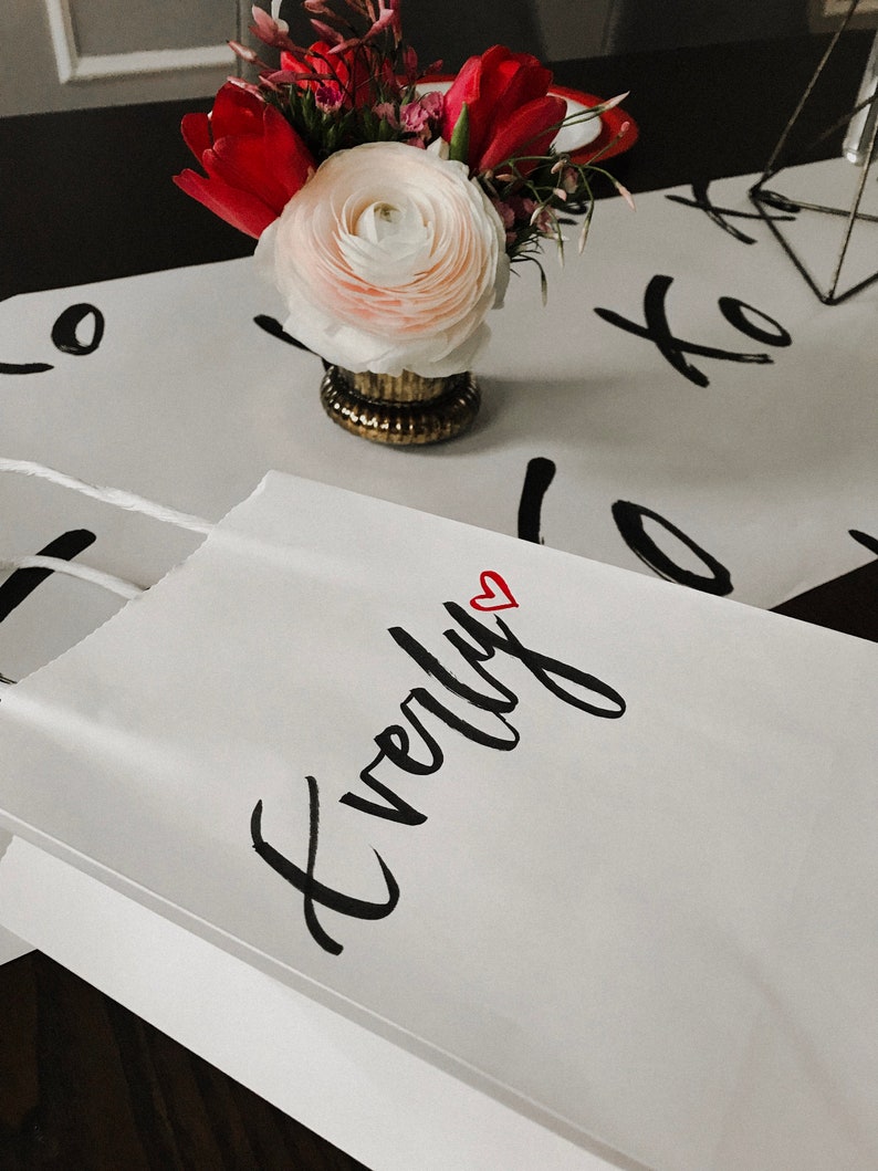 Custom Table Runner Kraft Paper Table Runner Xoxo Table - Etsy