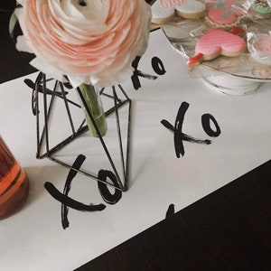 Custom Table Runner, Kraft Paper Table Runner, Xoxo Table Runner, Kraft ...