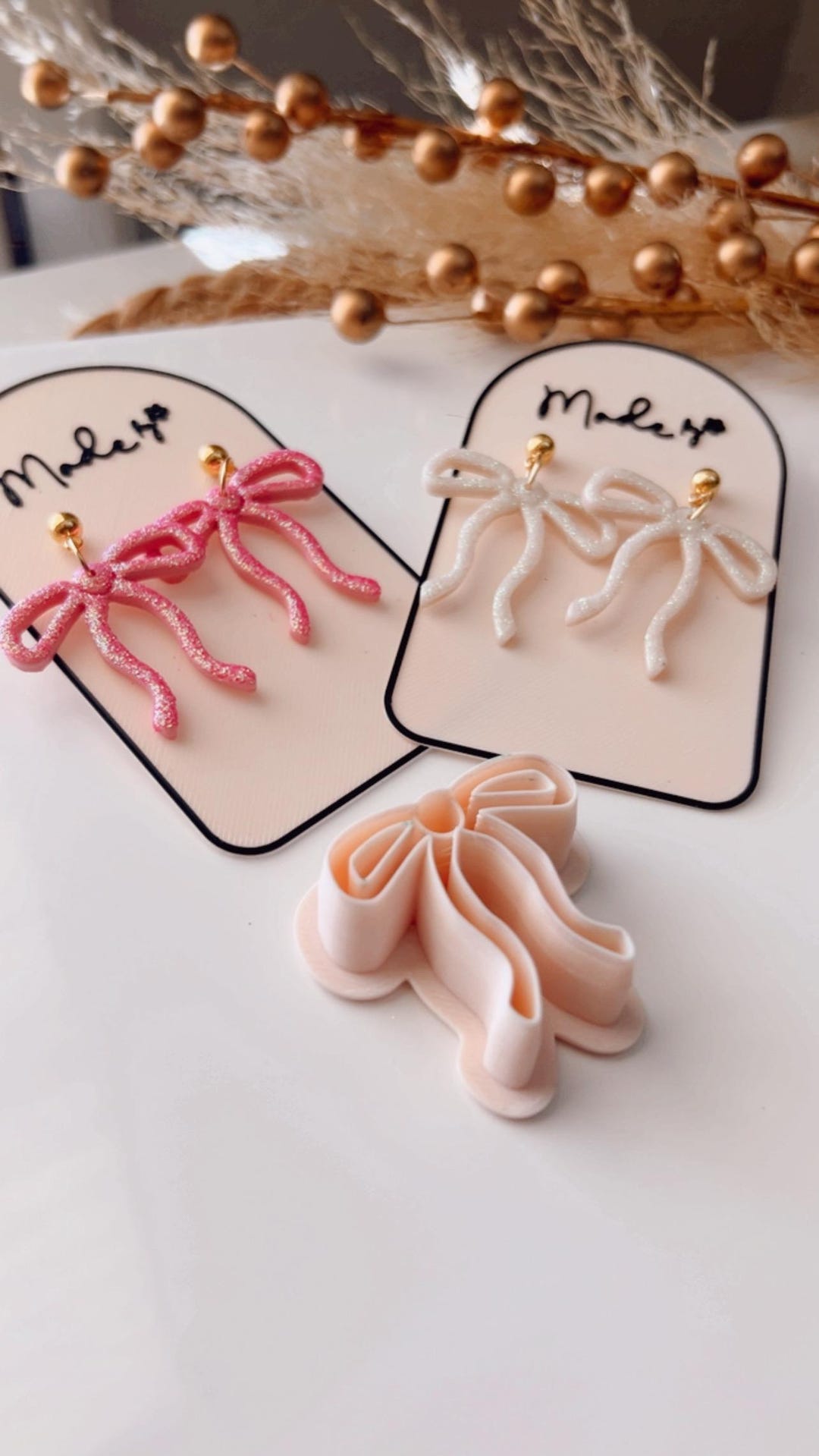 Small String Bow, Polymer Clay, Clay, Cutters, Clay Cutters, Bows ...