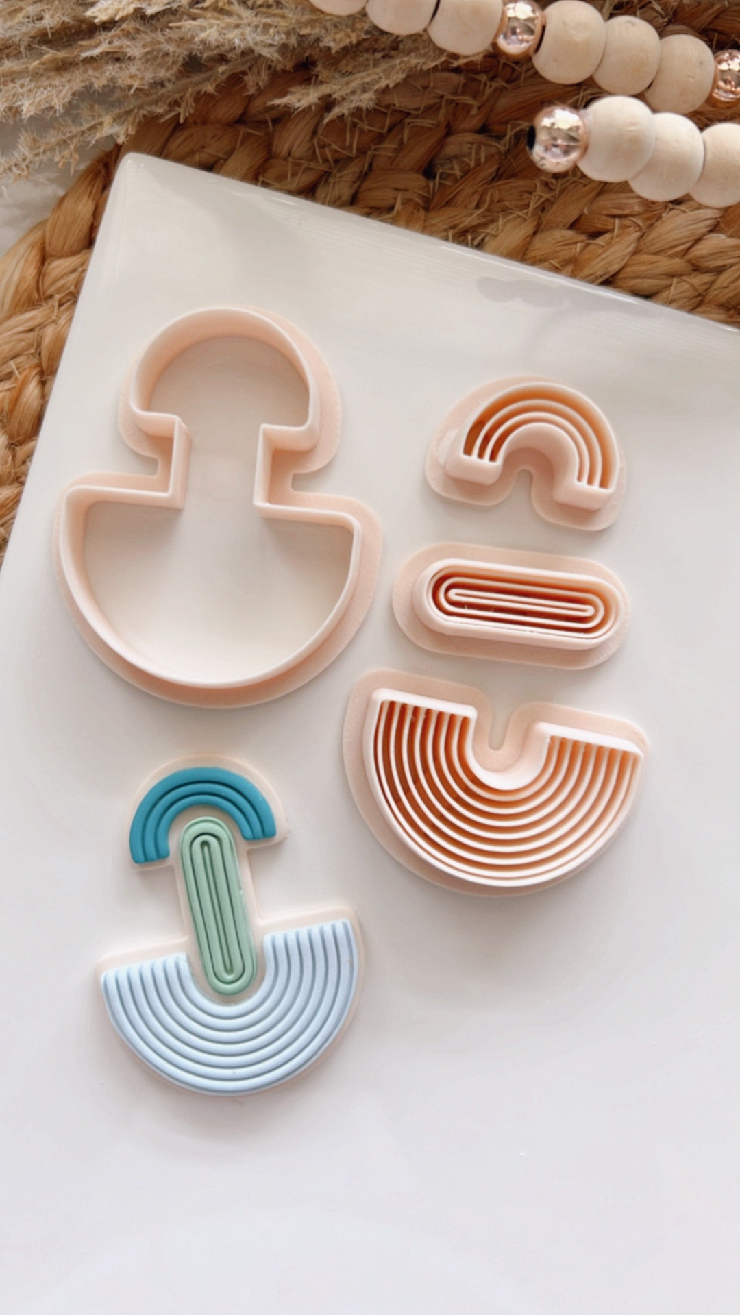 Double Rainbow Cutter, Clay Cutter, Polymer Clay Cutter, Organic Cutter ...