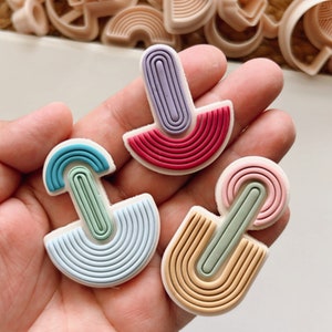 Double Rainbow Cutter, Clay Cutter, Polymer Clay Cutter, Organic Cutter ...