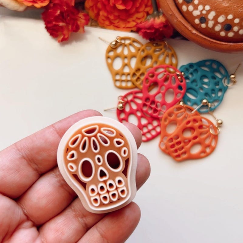 Clay Skull - Etsy