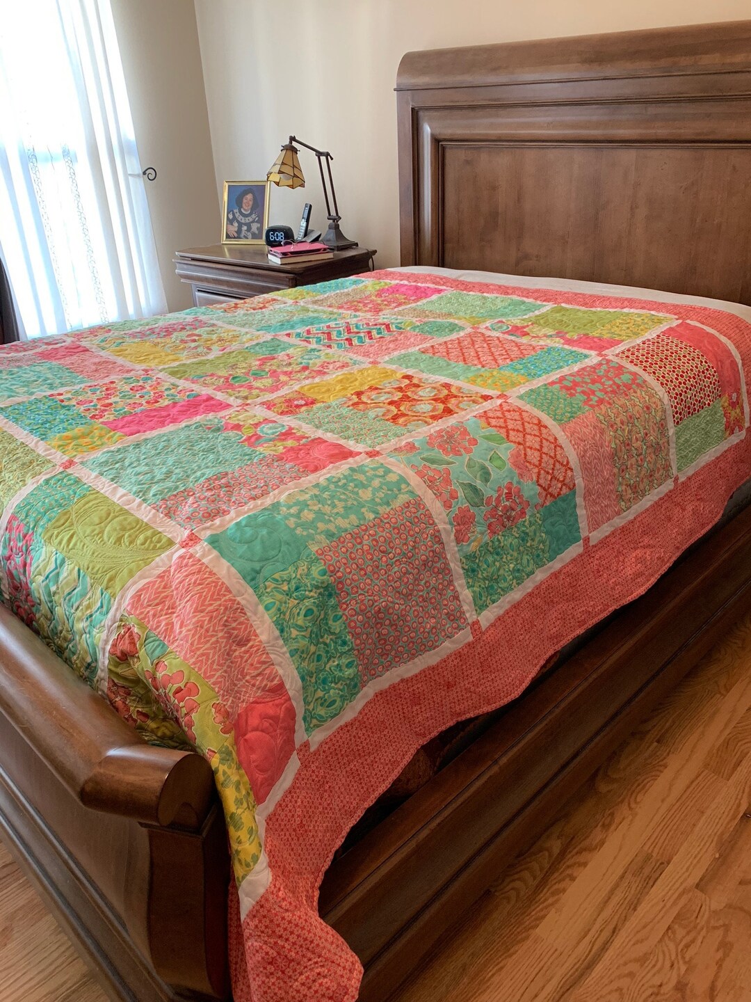 Colorful Queen Quilt - Etsy