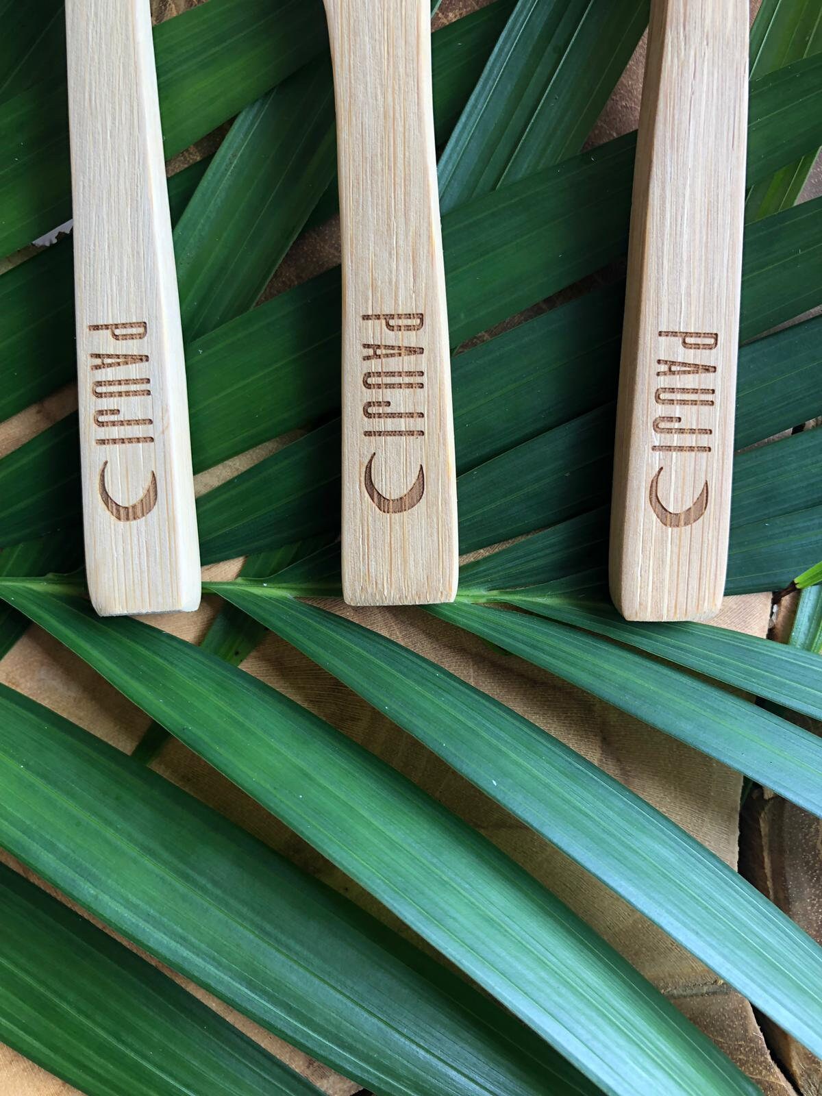 Pauji Outdoors Bamboo Cutlery Set, Stainless Steel Straw, and Waves ...