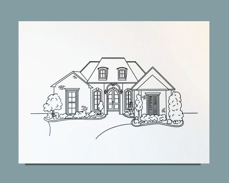 Home Illustration - Custom Digital Painting - Housewarming, Gifts, Art ...