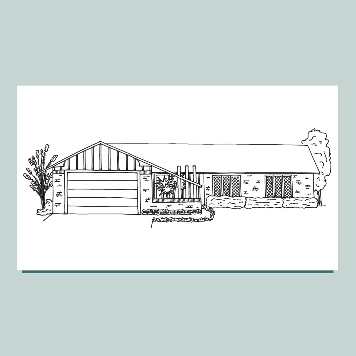 Home Illustration - Custom Digital Painting - Housewarming, Gifts, Art ...