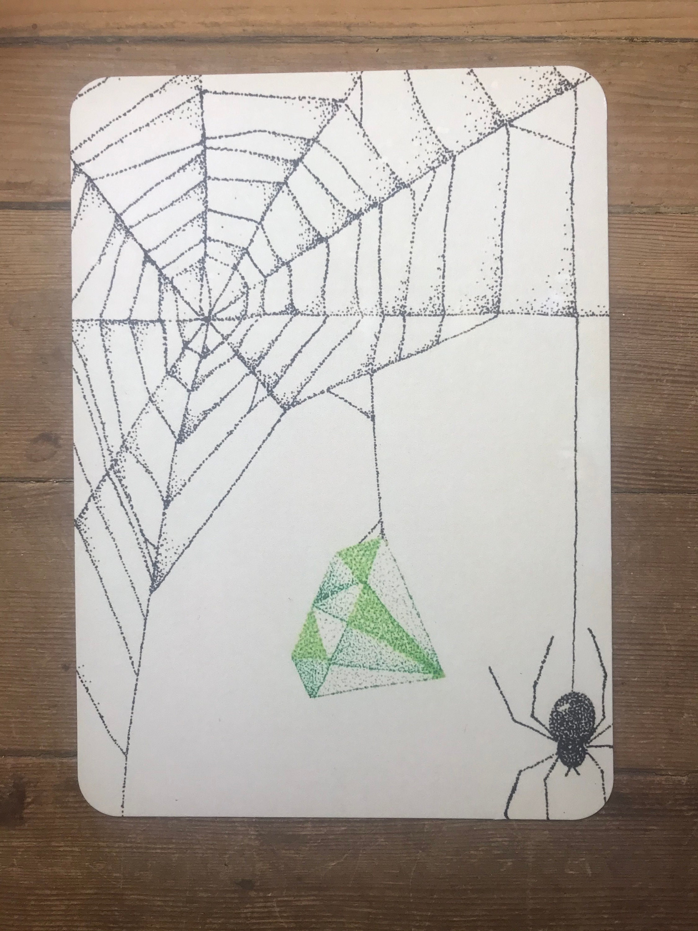 Spider Web and Jewel Art Print - Etsy