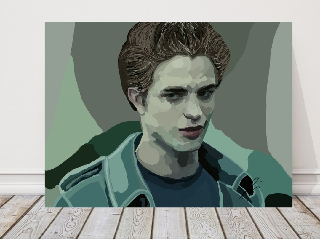 Movie Art Print, Twilight, Edward Cullen, Movie Poster, Hand Drawn ...
