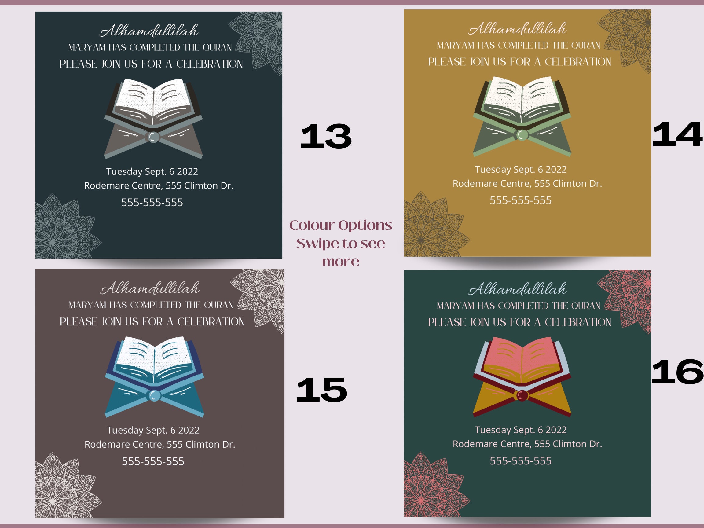 Quran Completion Mubarak Invitation Card Khatm E Quran - Etsy Denmark