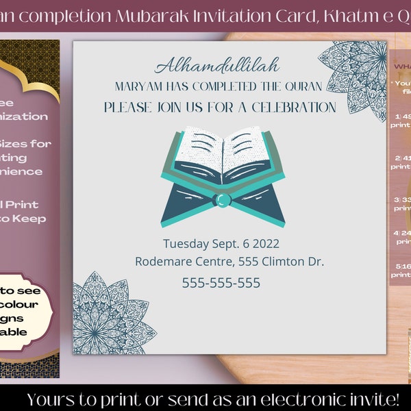 Ameen Invitation Cards - Etsy