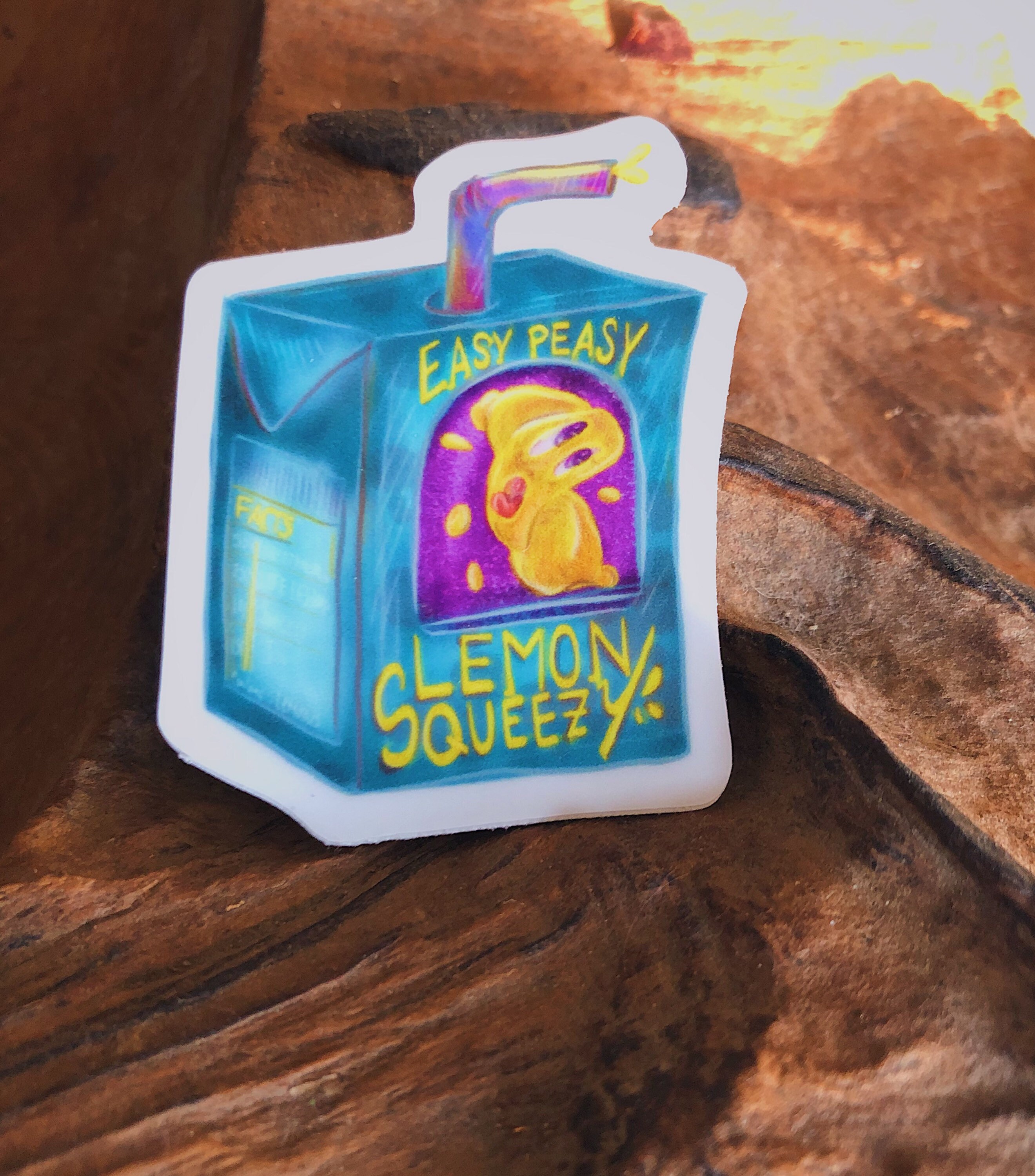 Easy Peasy Lemon Squeezy - Matte Die Cut Vinyl Sticker- Waterproof - Etsy