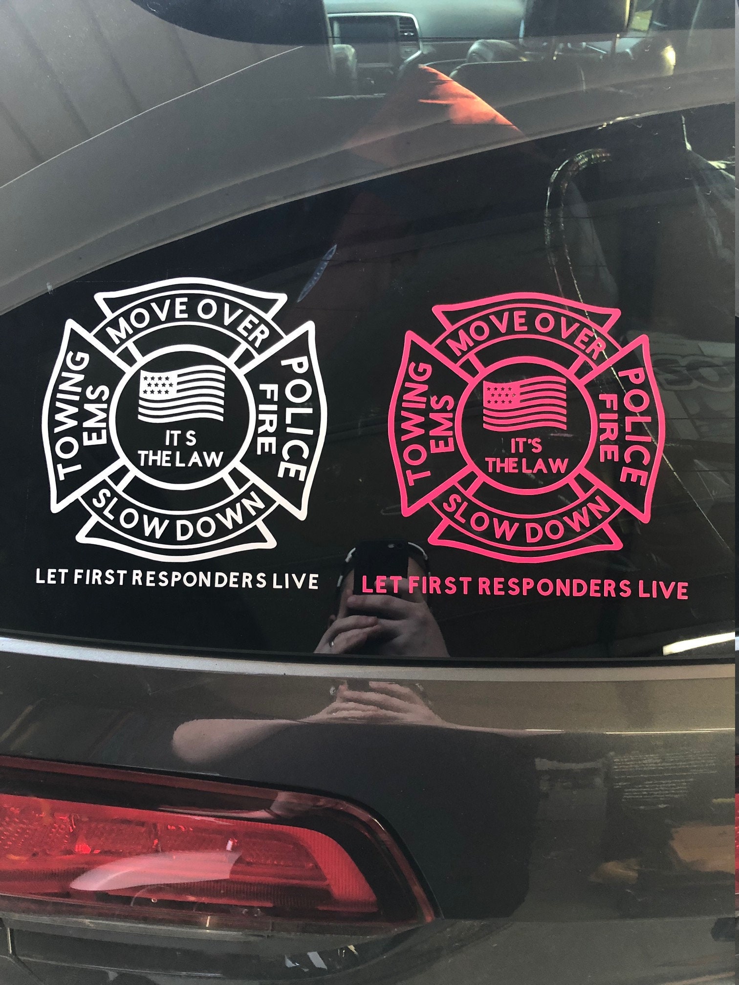 Move Over, Slow Down It's the Law Decal (firefighter, EMS, Towing ...