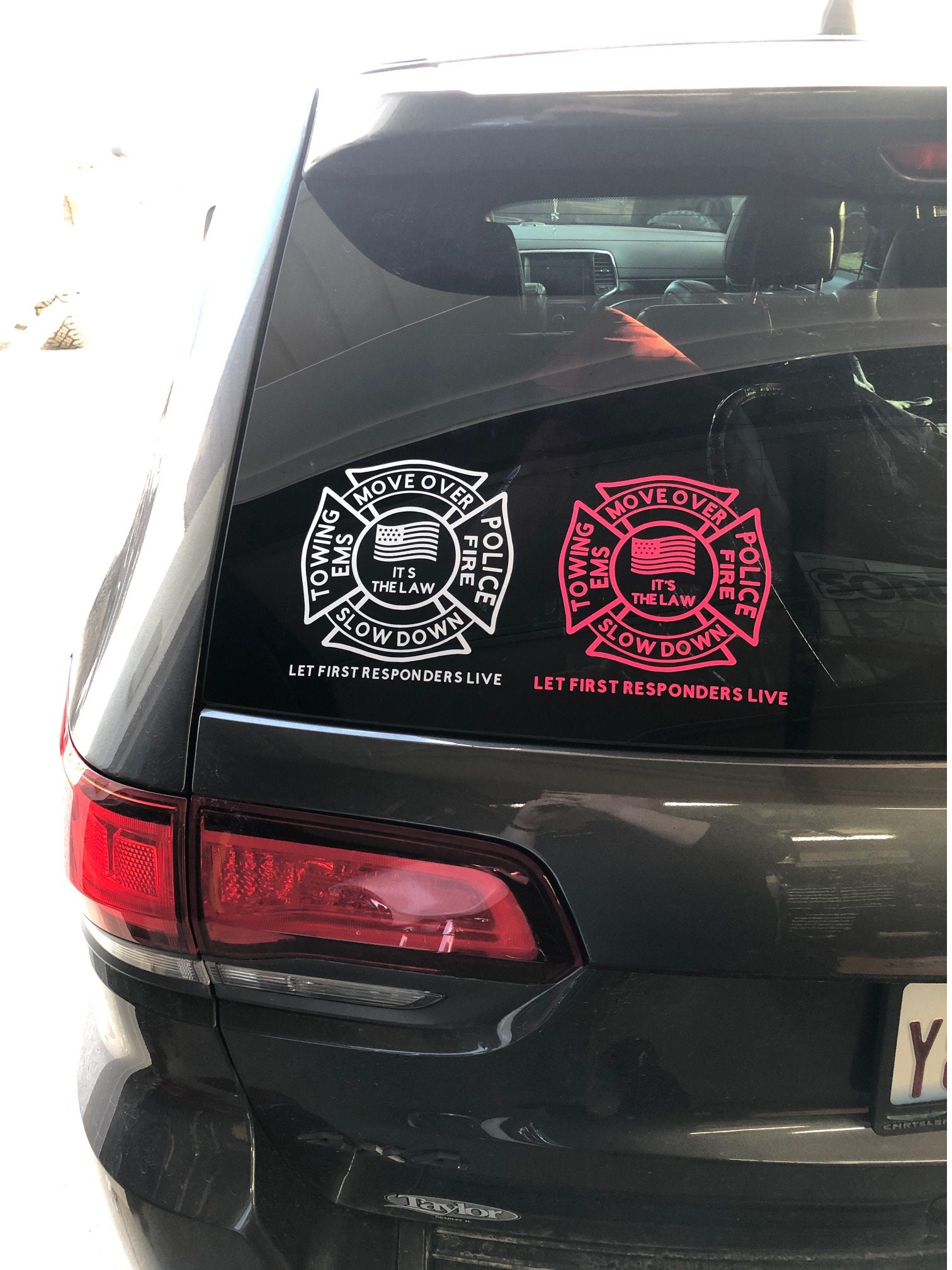 Move Over, Slow Down It's the Law Decal (firefighter, EMS, Towing ...