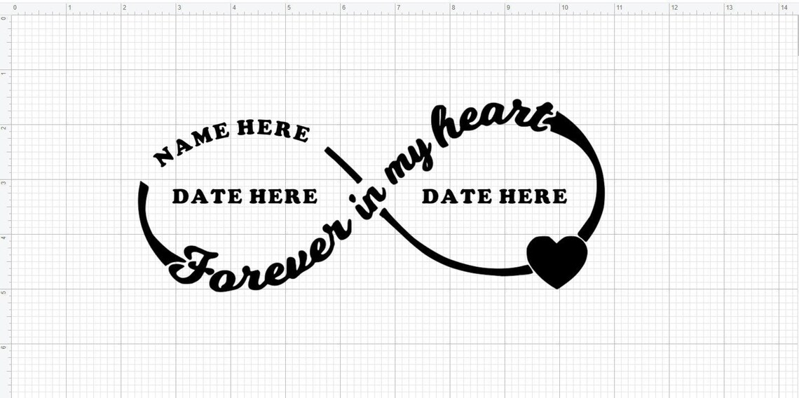 Personalized in Memorial "infinity Symbol" Permanent Vinyl Decal ...