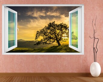 Oak Tree Wall Decal | Etsy