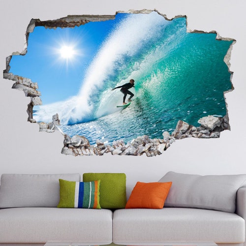 Vinyl Wall Decal Sticker Surfer AC180B - Etsy