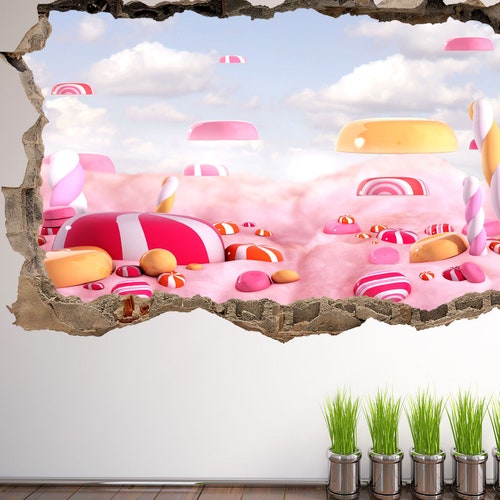 Candy Land Rainbow Sweet Wall Decal Sticker Mural Poster Print - Etsy