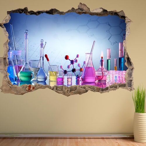 Laboratory Wall Decal Vinyl Sticker Chemistry Microscope Art - Etsy