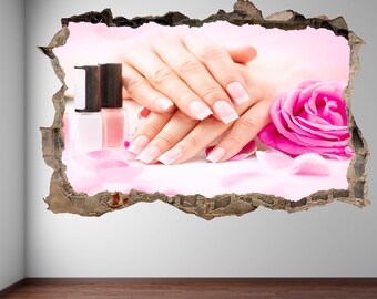 Nail Salon Wall Decal Nail Wall Art Manicure Wall Decal Beauty Salon ...