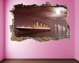 Titanic Wall Decal Ship Movie 3D Smashed Wall Art Sticker - Etsy