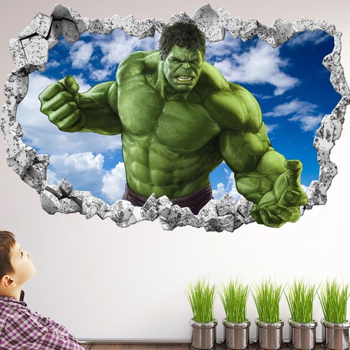 Hulk Superhero Wall Decal Sticker Mural Poster Print Art Home - Etsy