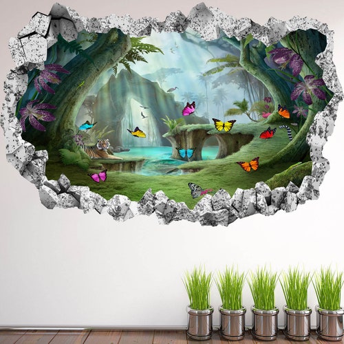 Fantasy Magical Enchanted Forest Wall Sticker Mural Poster - Etsy
