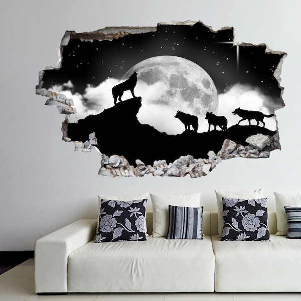Wolf Wall Decal - Etsy