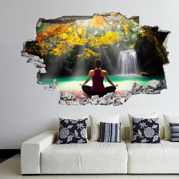 Waterfall Wall Decal - Etsy