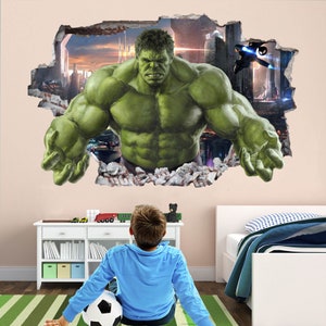 Hulk Superhero Wall Decal Sticker Mural Poster Print Art Home Office ...