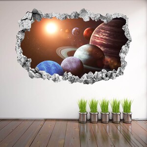 Planets Space Solar System Wall Sticker Mural Decal Print Art Astronomy ...
